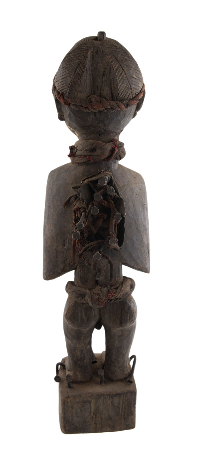 Ancien Fetiche à clous Statue Nkisi africaine Minkisi Minkondi Bakongo ...