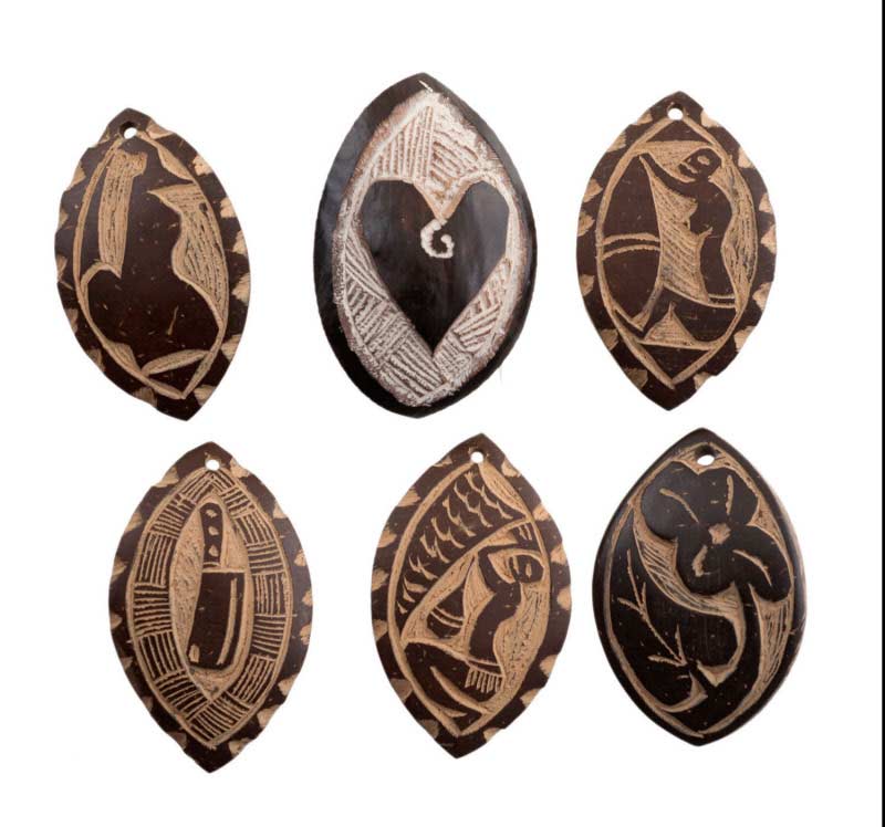 Lot de 6 Jetons Abbia Jeu de société du Cameroun Ewondo Beti Art ...