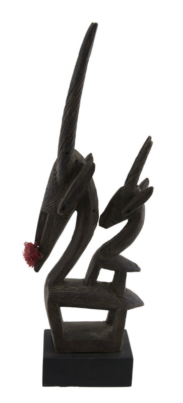 Statuette Ciwara Tiwara Chiwara Mali bois soclé 36cm Art Africain Premier