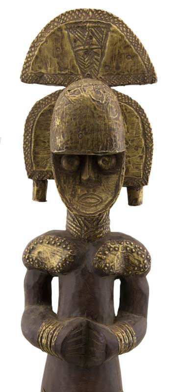 Grande Statue Kota Gardien des reliquaires Bwete Esprit Feminin Gabon 74cm