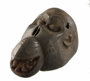 BOULOU-MASQUE AFRICAIN BULU-œuvres uniques d'Art africain de l' ethnie ...