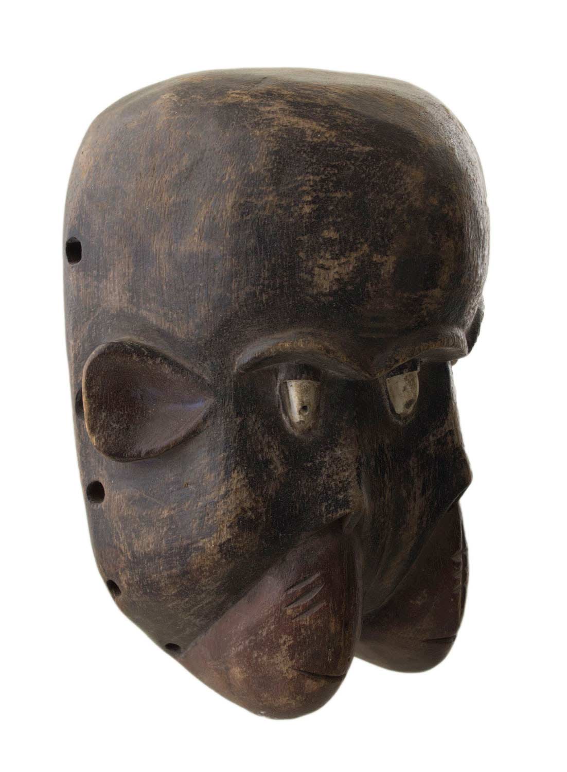Masque Africain Singe Bulu Boulou Janus Art Tribal Premier Primitif