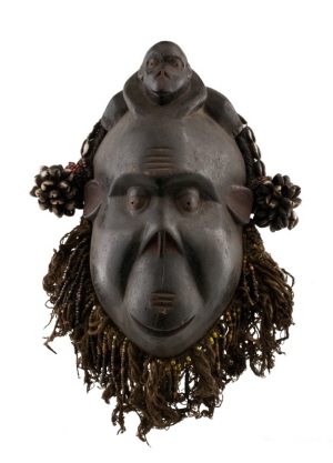 BOULOU-MASQUE AFRICAIN BULU-œuvres uniques d'Art africain de l' ethnie ...